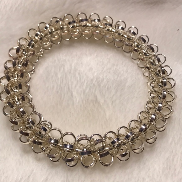 Jewelry | New Metal Spiral Loop Silver Bracelet | Poshmark